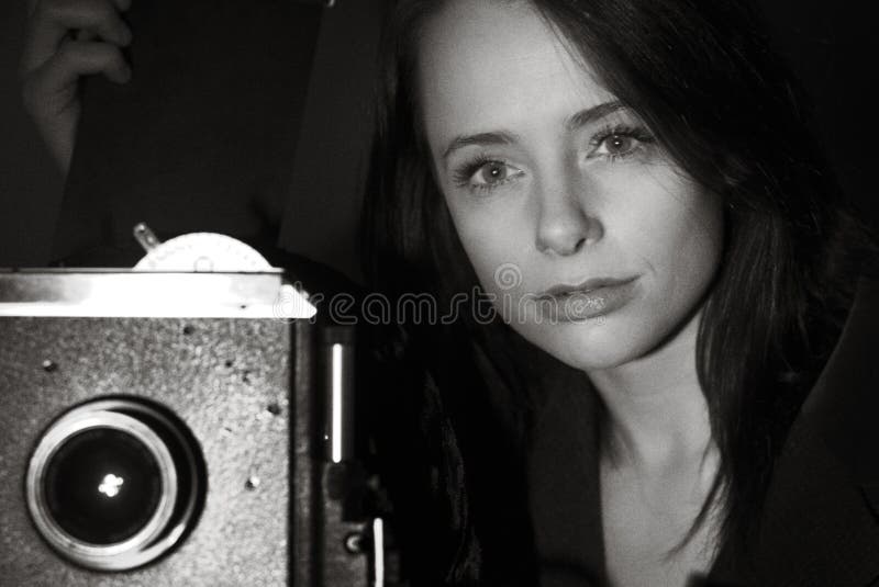 Large film camera stock photo. Image of adult, beauty - 28216014