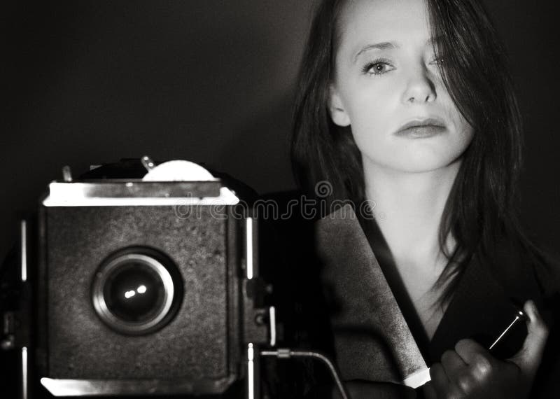 Large film camera stock photo. Image of funky, person - 28216526