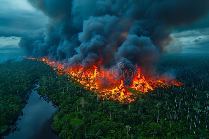 A Large Fire in the Amazon Rainforest Could Be Seen from Afar, with ...