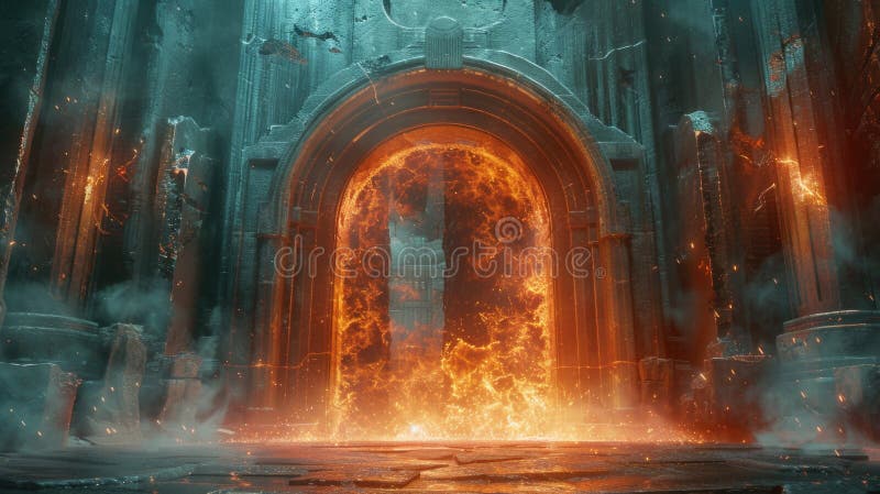 Large Fire in Big Building stock image. Image of structure - 375346513