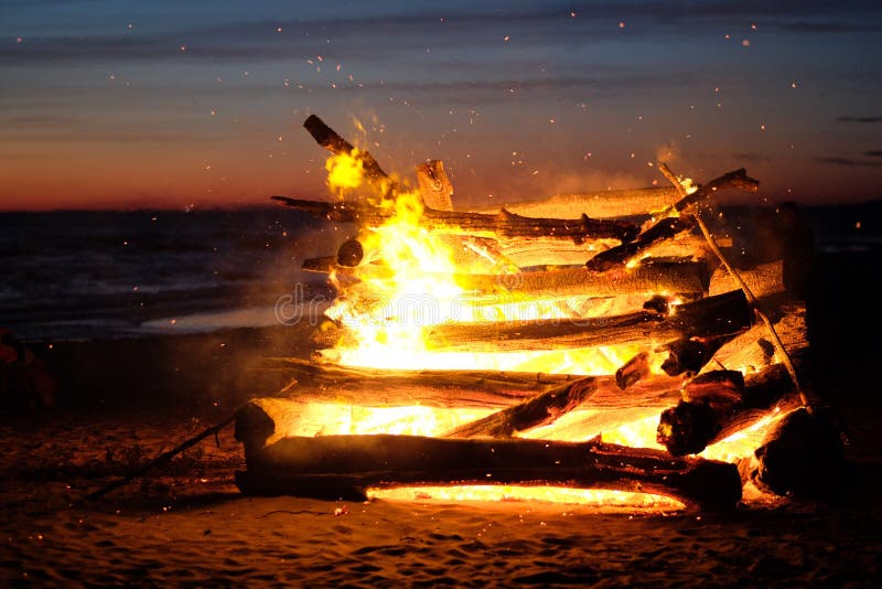 A large fire stock photo. Image of traditions, solstice - 95165152