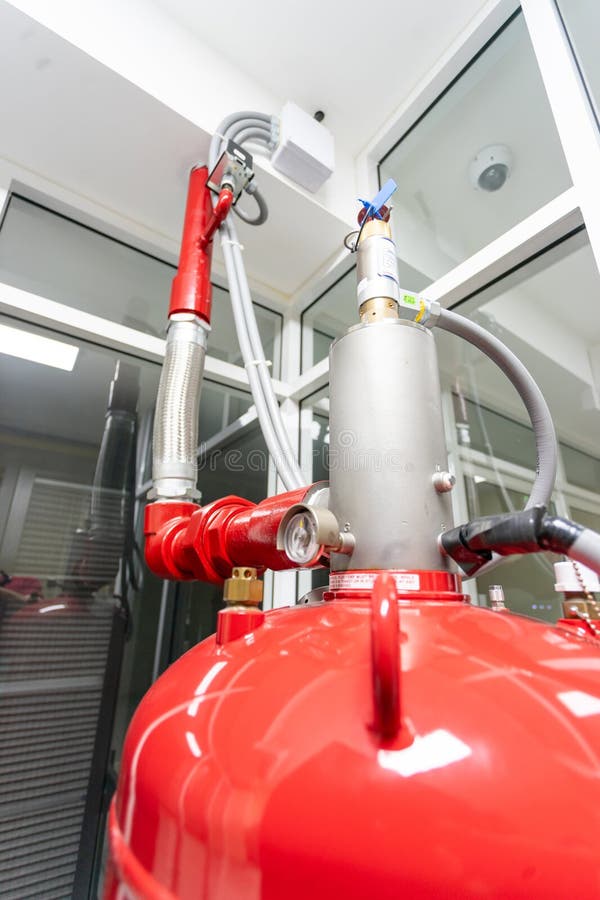 A Large Fire Extinguisher Was Set Up in the Server Room for Enhanced ...