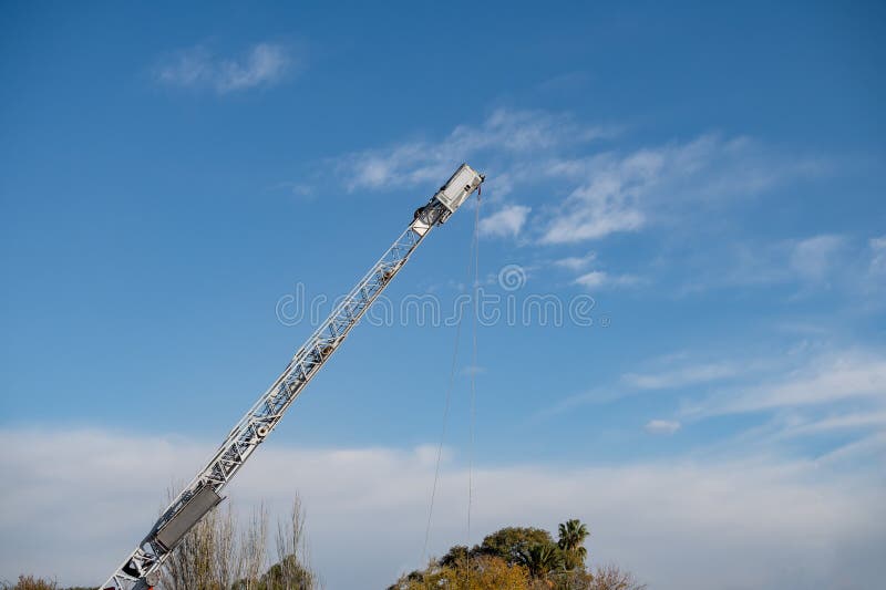A Large Fire Truck Fire Ladder Stock Photo - Image of response, fire ...