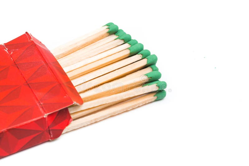 Large Fireplace Matches Isolated on White Background Stock Image ...