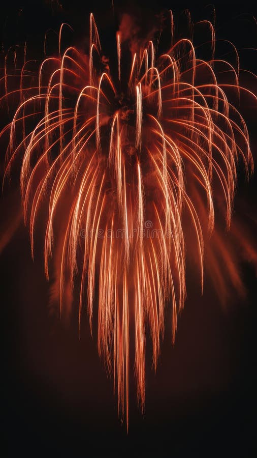 Large Firework Lit Up Sky Black Background Ai Stock Photos - Free ...