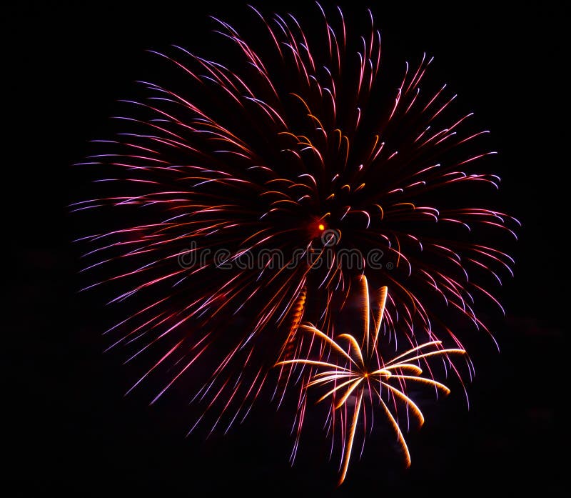 A Large Fireworks Display Event. Stock Photo - Image of rocket ...