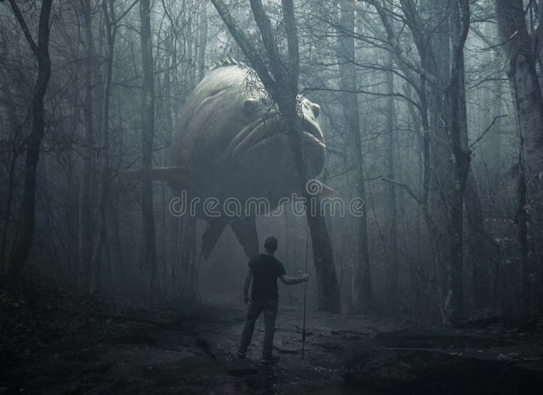 Large fish in the forest stock photo. Image of hunt - 101480794