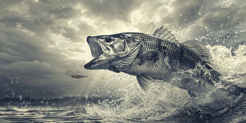Large Fish Jumping Out of Water Stock Image - Image of wildlife ...