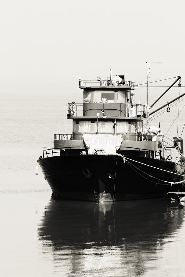 Large Fish Processing Boat in the Deep Water Dock. Photo Stock Image ...