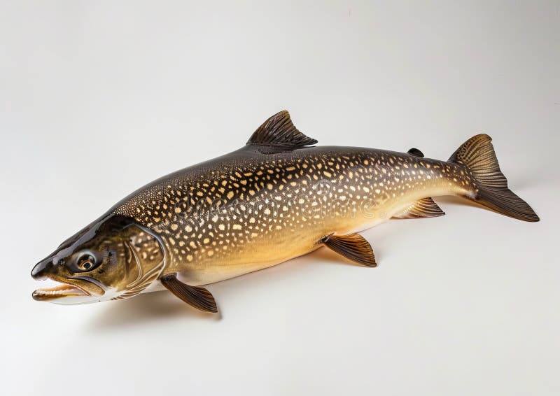 A Large Fish is Shown on a White Background Stock Photo - Image of ...