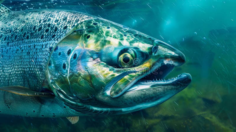 A Large Fish is Swimming in the Water Stock Photo - Image of animal ...