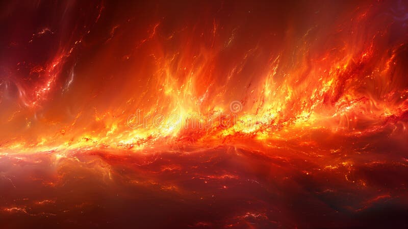 Large Flame Erupting from a Volcano Stock Illustration - Illustration ...