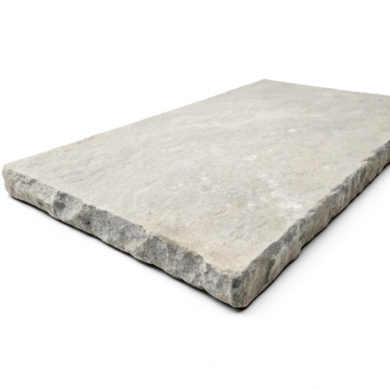 Large Flat Stone Slab Isolated on White Background Stock Illustration ...