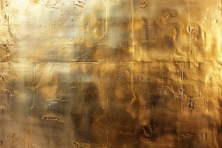 A Large, Flat Surface of Smooth Gold Metal with Subtle Textures and ...