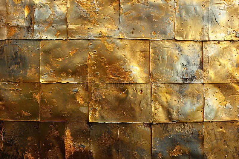 A Large Flat Texture of an Old, Textured Gold Wall with Subtle Glints ...