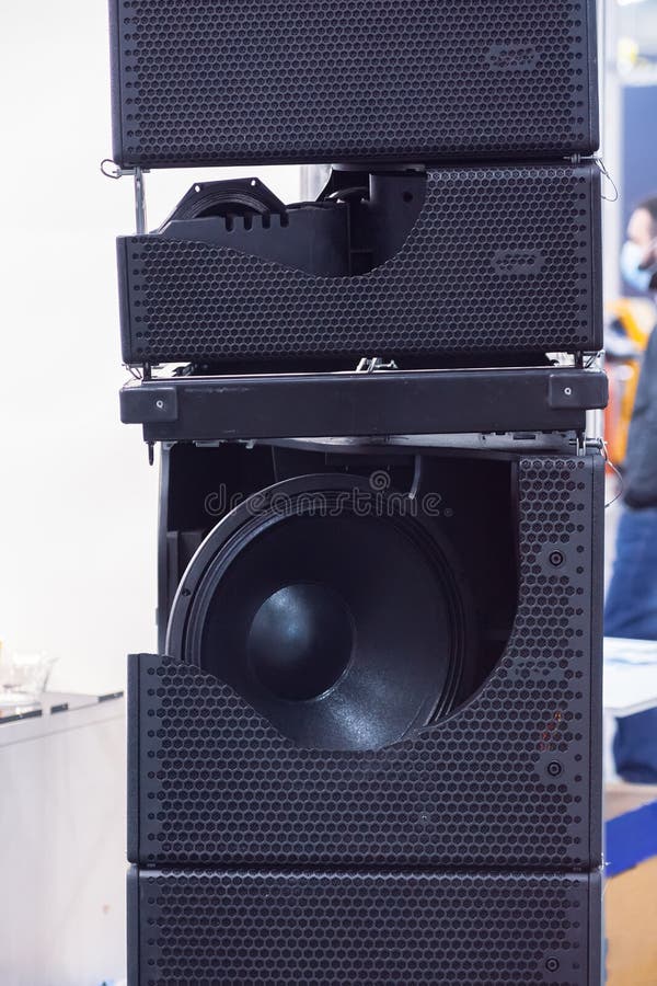Large Floor-standing Speaker in Black Editorial Stock Photo - Image of ...