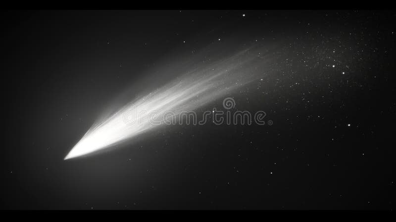 Large Flying Comet Isolated Stock Image - Image of glow, comet: 306134567