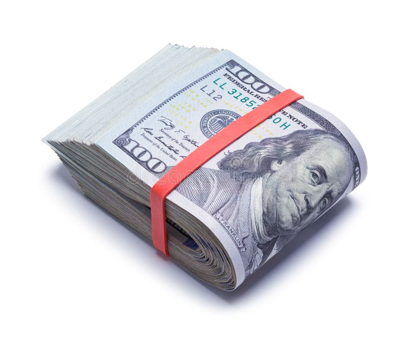 Large Folded Wad of Money stock photo. Image of folded - 253384298