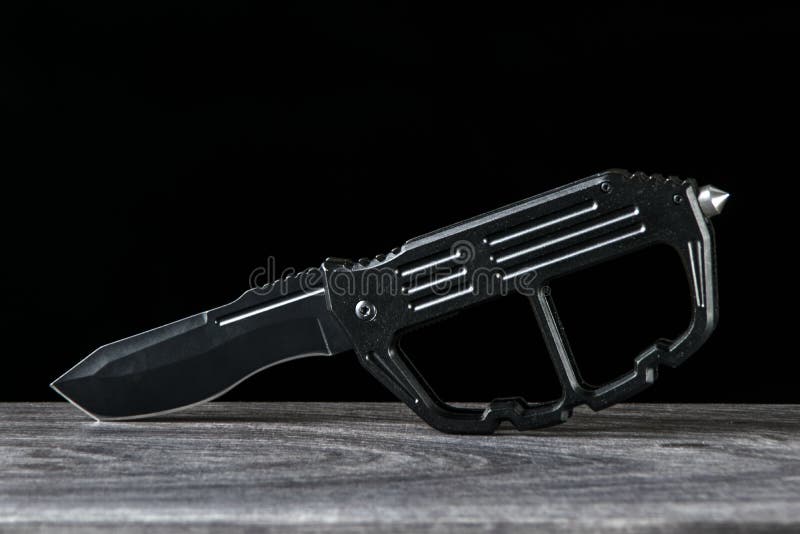 Large Folding Knife Sharp for Kitchen Stock Image - Image of blade ...