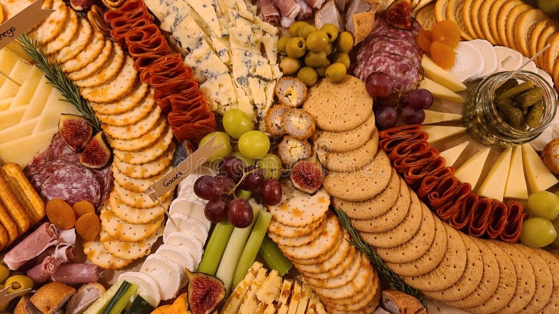 Large Food Buffet of Assorted Foods Stock Image - Image of buffet ...