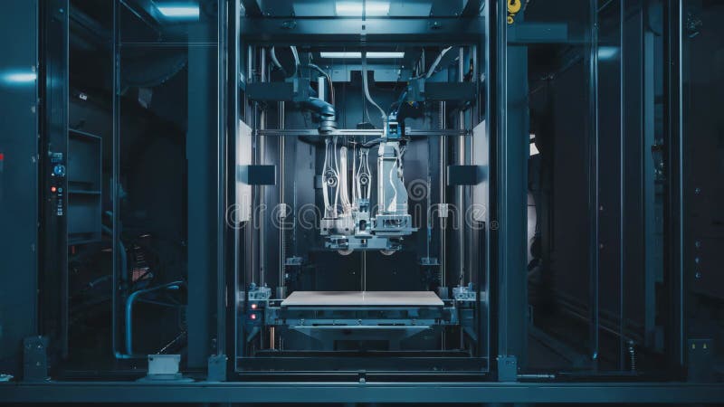 Large Format 3D Printer stock footage. Video of filament - 383407970