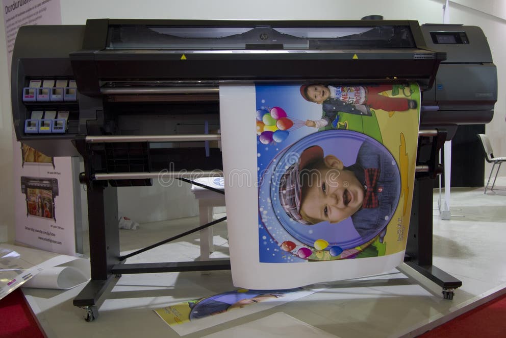 Large Format Digital Printer Editorial Stock Photo - Image of industry ...