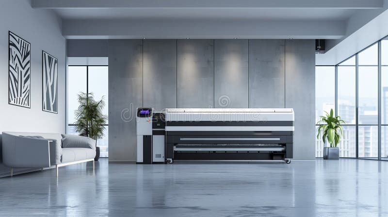 Large Format Inkjet Printer in a Modern Office Setting with Sleek Decor ...
