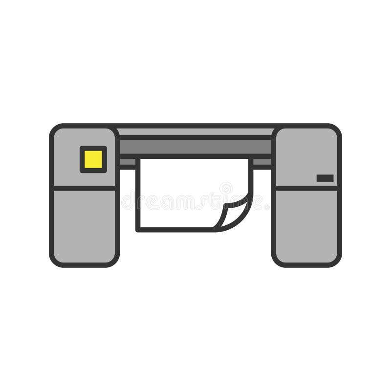 Large Format Printer Color Icon Stock Vector - Illustration of printer ...