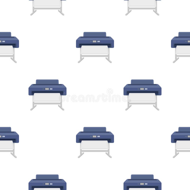 Printer Icon in Cartoon Style Isolated on White Background. Typography ...