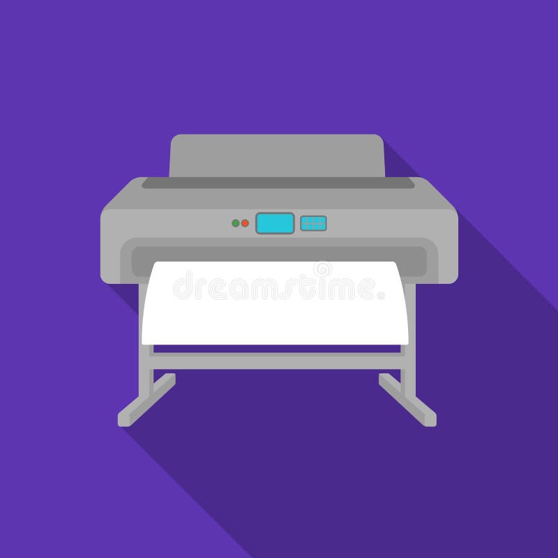 Large Format Printer Icon in Flate Style Isolated on White Background ...