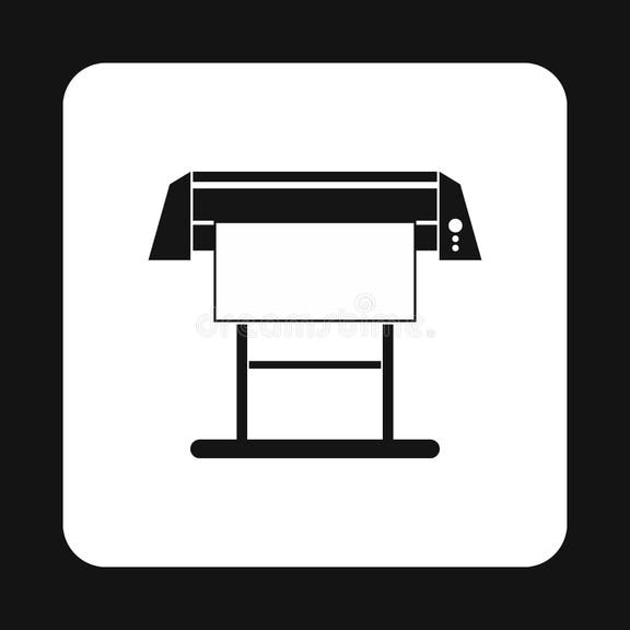 Large Format Printer Icon, Simple Style Stock Vector - Illustration of ...