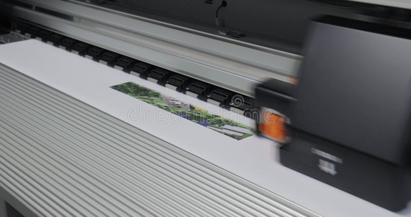 Large Format Printer Printing Stock Video - Video of blueprint ...