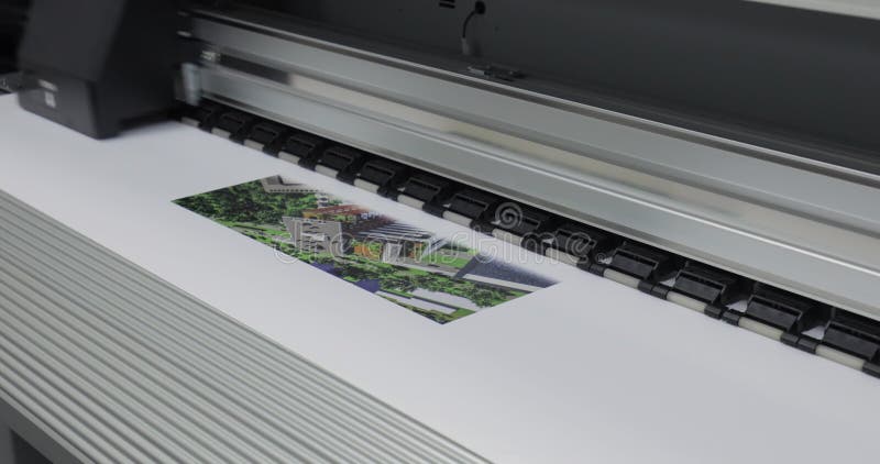 Large Format Printer Printing Stock Video - Video of blueprint ...