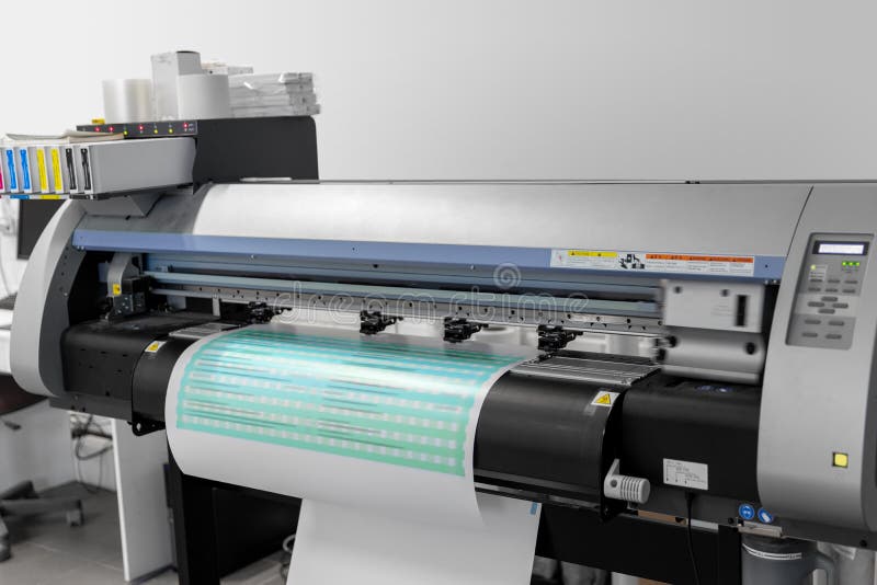 Large Format Printer in Printing House Stock Photo - Image of equipment ...