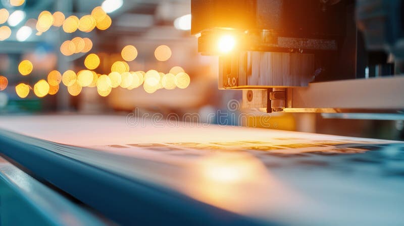 Large Format Printer Processing Signage at High Speed in a Printing ...