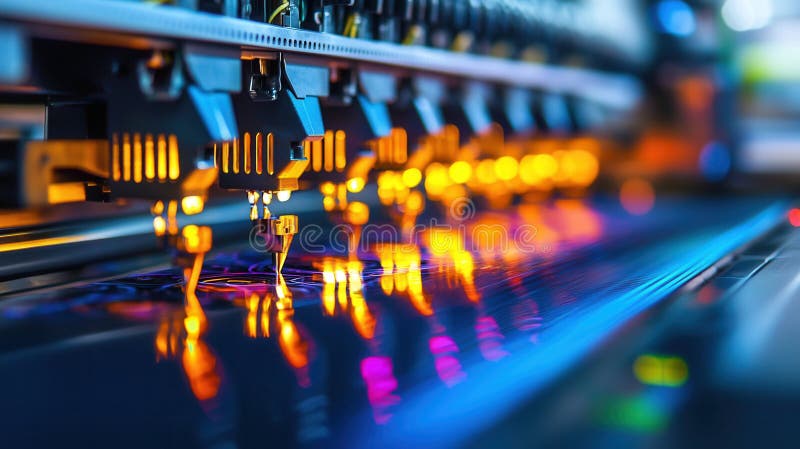 Large Format Printer Processing Signage at High Speed in a Printing ...