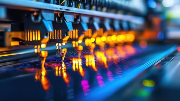 Large Format Printer Processing Signage at High Speed in a Printing ...