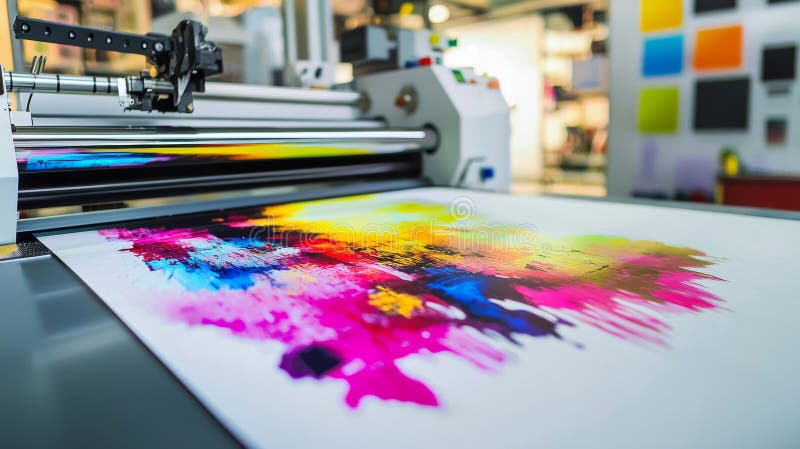Large Format Printer in a Typography Office Creates Vibrant Colors on ...