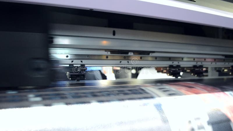 Large format printer works stock footage. Video of print - 142916134