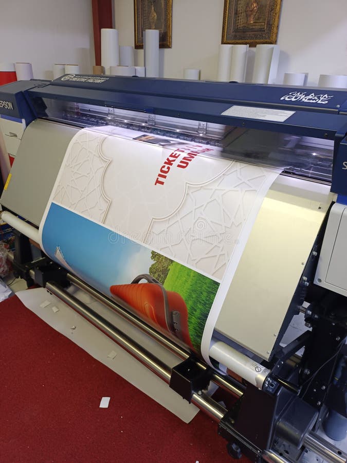 Large Format Printing in Epson Machine in Creative Factory Stock Photo ...