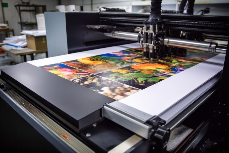 Large Format Printing Machine in Operation. Industry Stock Photo ...