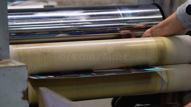 Large Format Printing Machine in Operation. Printing Industry Stock ...