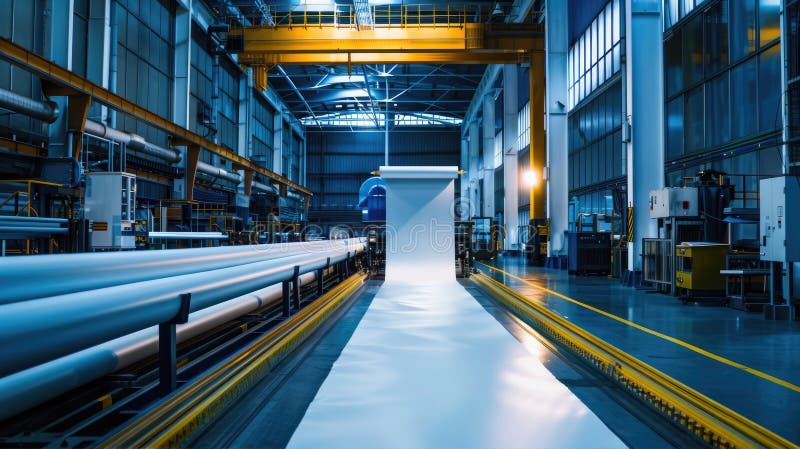 Large Format Printing Machine in Operation. Production and Printing ...