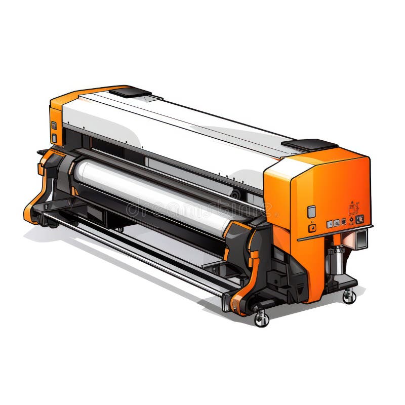 Large Format Printing Machine in Operation. Industry Stock Photo ...