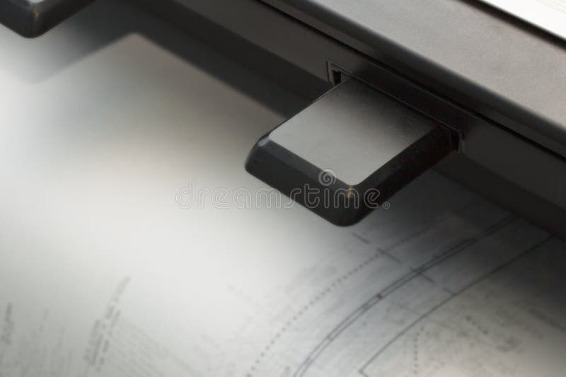 Large Format Printing. Plotter Prints Sheets of Large Size Stock Image ...