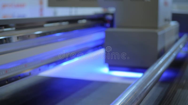 Large Format Printing - UV Digital Flatbed Printer during Work Stock ... Large Format Printing - UV Digital Flatbed Printer during Work Stock ...