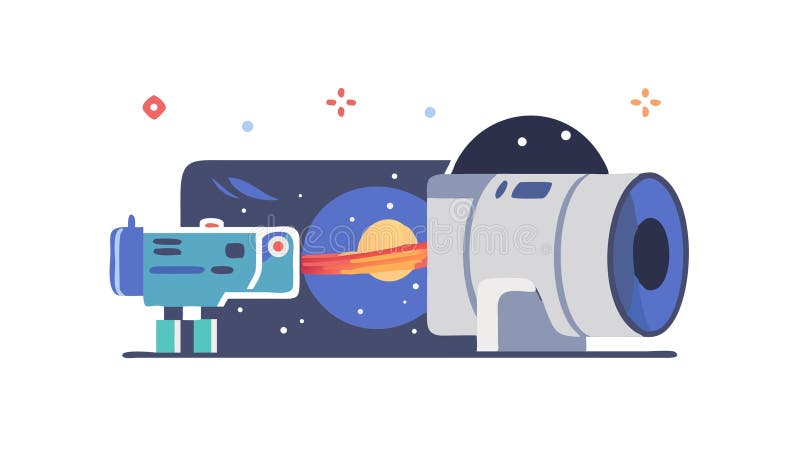 Large Format Projector or Cinematic Camera Device, Vector Design ...