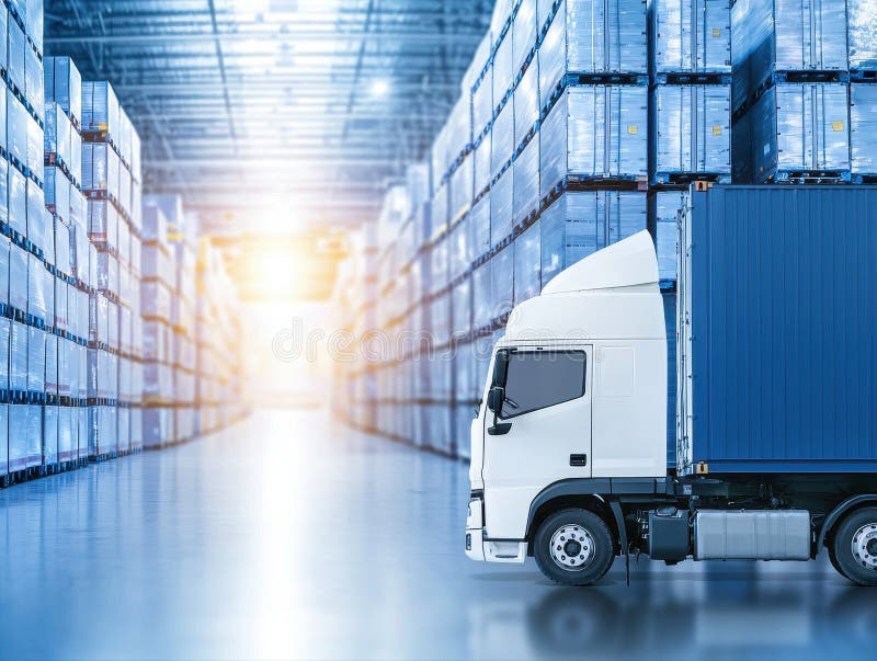 Large Freight Truck Parked Inside Warehouse Symbolizing Third-party ...