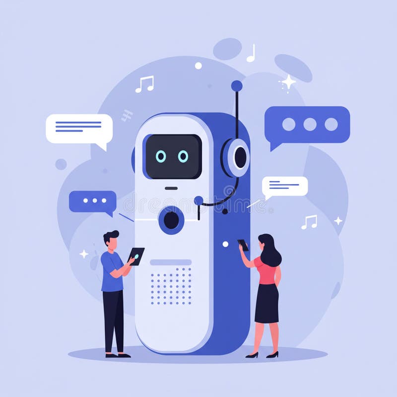 A Large, Friendly Robot with a Rectangular Body and a Smiling Screen ...