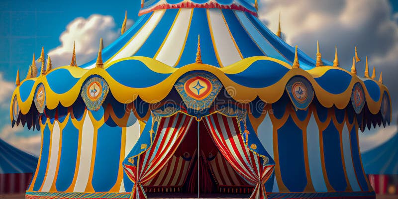 Large Fun Circus Orange in Blue Hour Magic Soft Light Stock ...
